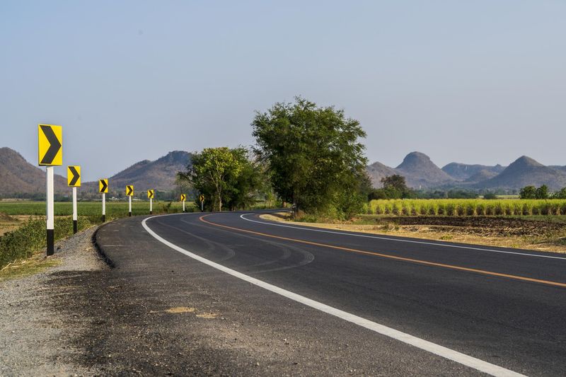 Residential Road in Thailand Under a Clear Sky HDRi Maps and Backplates