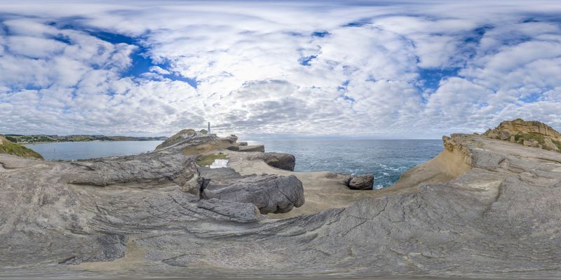 Rocky Cliffs: An Ocean View of the Beach - HDRi Maps and Backplates