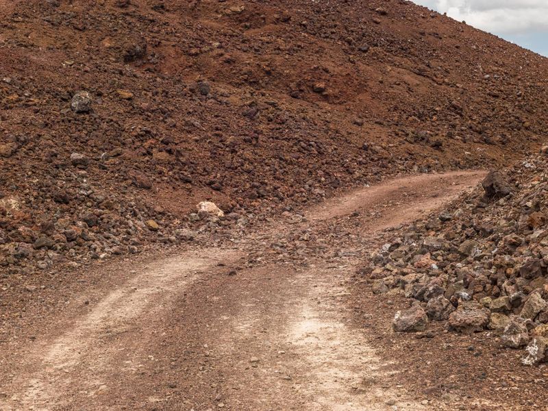 Rocky Landscape with an Off-Road Track HDRi Maps and Backplates