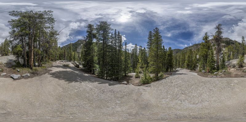 Rocky Terrain and Forest with Aspen Trees HDRi Maps and Backplates