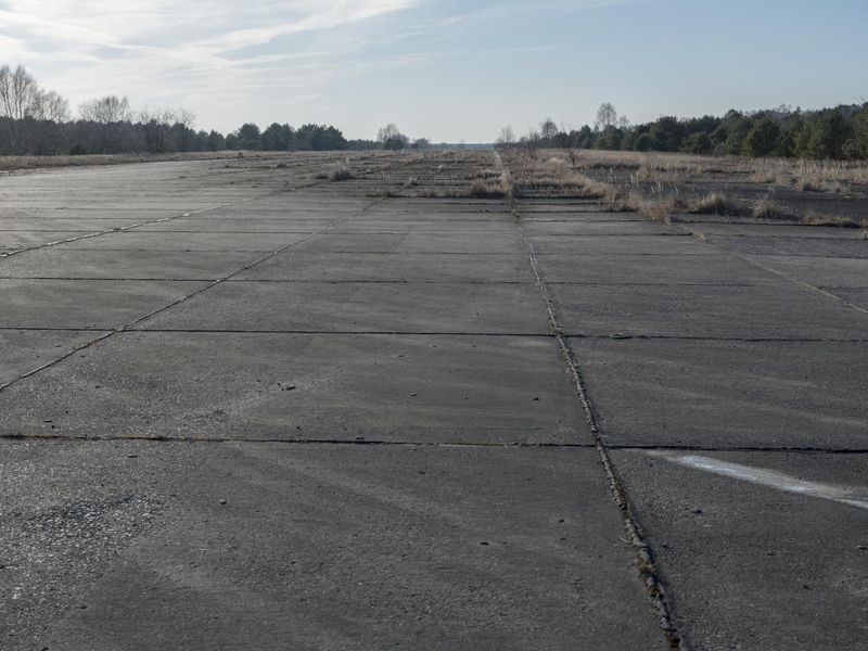 Rugged Concrete Street Surrounded by Nature HDRi Maps and Backplates