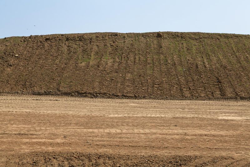 Rugged Dirt Road Through Open Field Landscape HDRi Maps and Backplates