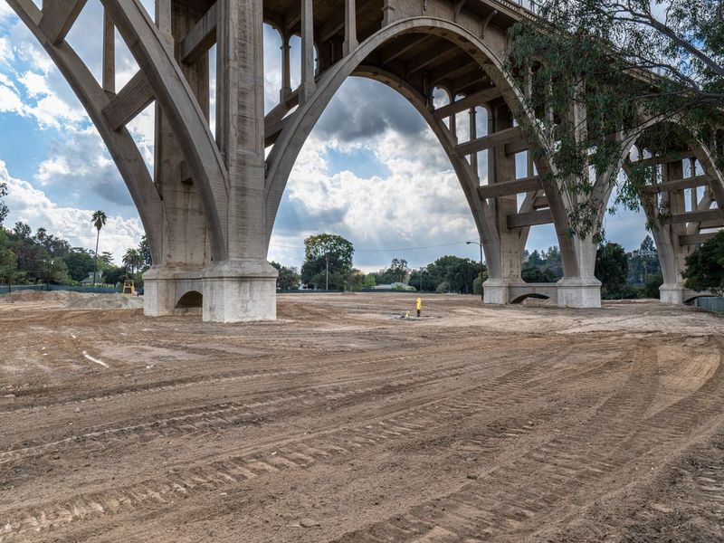 Rural Bridge: A Daytime View under Cloudy Sky HDRi Maps and Backplates