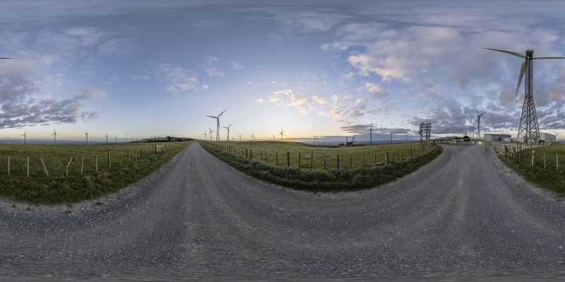 Rural Dirt Road Through Agricultural Fields at Dawn HDRi Maps and ...