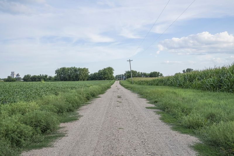 Rural Iowa Scenic View of Gravel Road HDRi Maps and Backplates