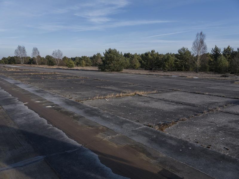 Rural Landscape Road with Concrete Surface HDRi Maps and Backplates