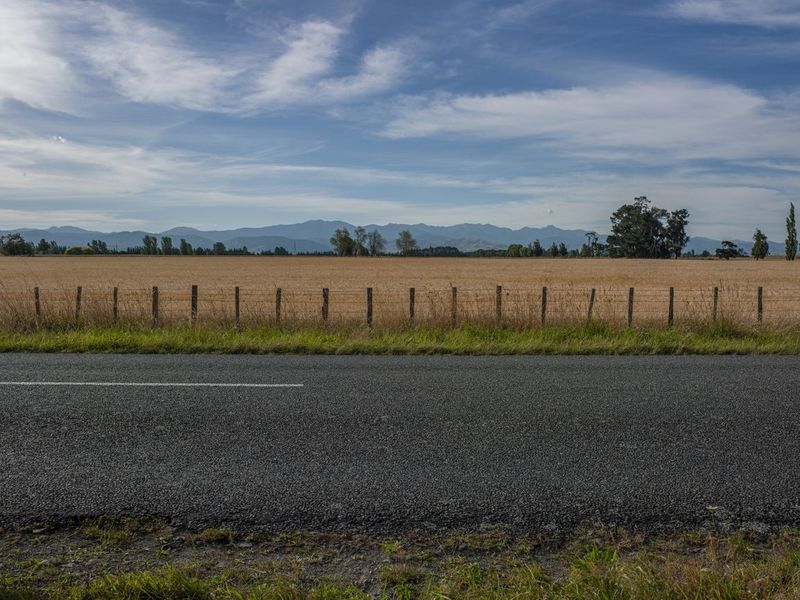 Rural Landscape: Road, Field, Mountain and Clouds HDRi Maps and Backplates