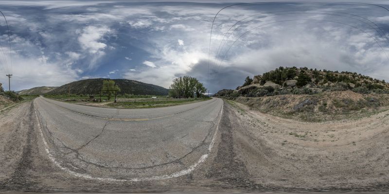 Rural Utah Landscape: Road through the Mountains HDRi Maps and Backplates