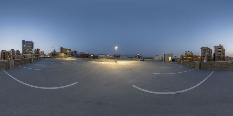 Salt Lake City Urban Landscape at Dusk HDRi Maps and Backplates