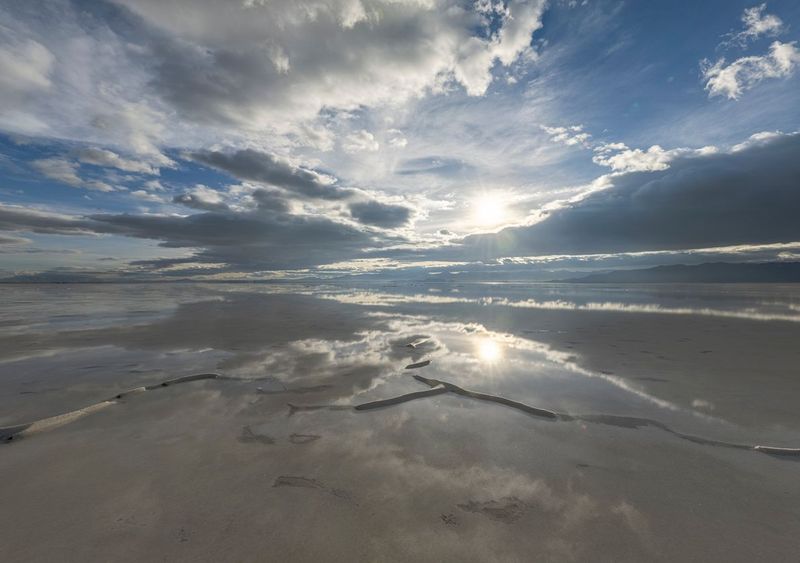 Salt Lake Landscape: Desert Mountains and Open Salt Flats HDRi Maps and ...