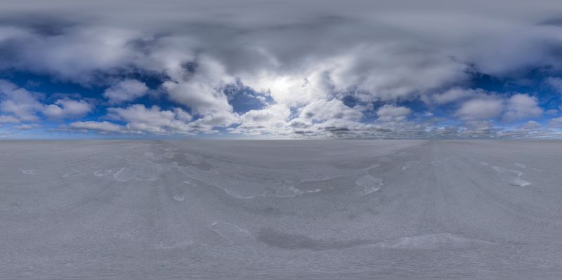 Salt Lake at Skydome: Endless Open Space HDRi Maps and Backplates