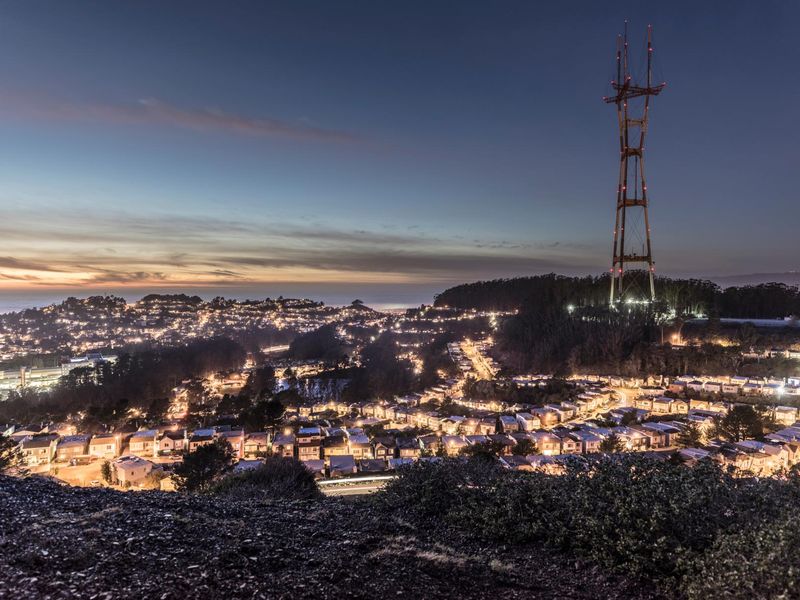 San Francisco Cityscape at Night Overlook HDRi Maps and Backplates