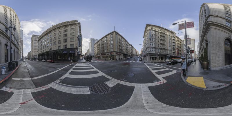 San Francisco Residential Area Intersection HDRi Maps and Backplates