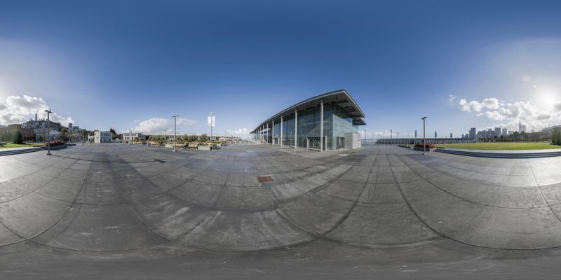 San Francisco: Urban Design in a Circular Park with Concrete Pavement ...