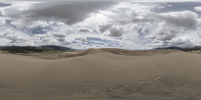 Sand Dunes in Colorado: Under the Gloomy Sky HDRi Maps and Backplates
