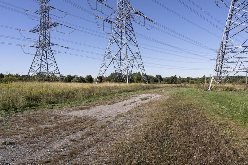 Scenic Rural Landscape in Ontario, Canada with Sand Road and Overhead ...