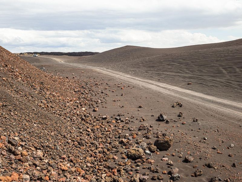 Scenic Dirt Road in Sandy Landscape HDRi Maps and Backplates