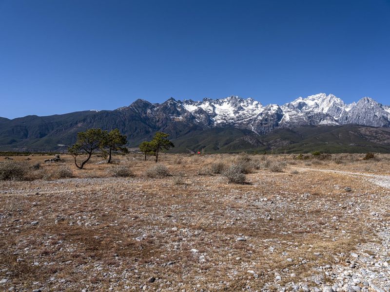 Scenic Road Through Grass and Snow-Covered Mountain Range HDRi Maps and ...