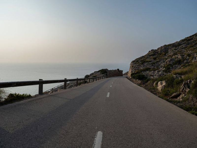 Scenic Road in Majorca: Ocean Views at Dawn HDRi Maps and Backplates