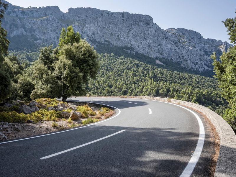 Scenic Road Trip Through the Spanish Mountains HDRi Maps and Backplates