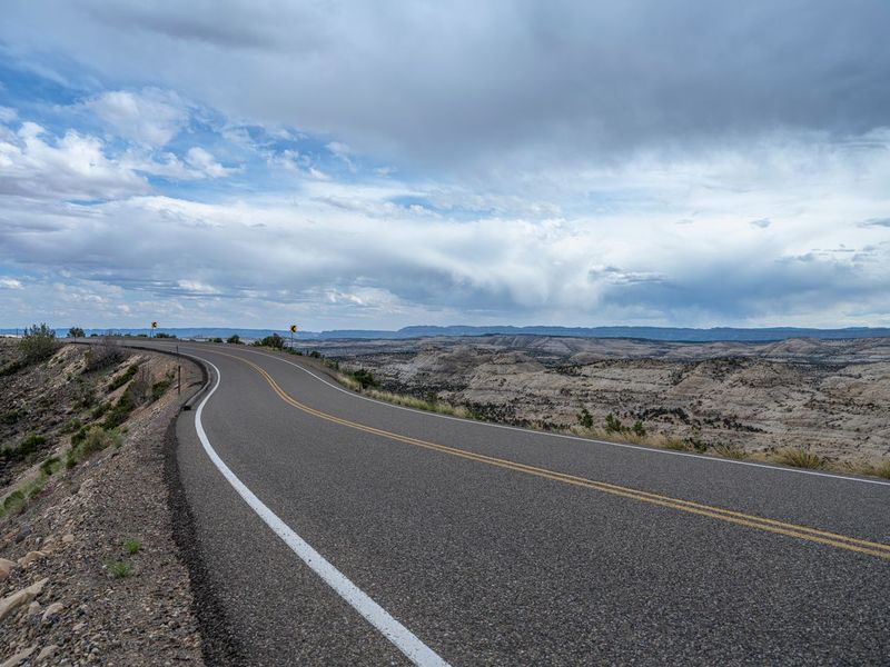 Scenic Road in Utah: Beautiful Cloud Formations in the American ...
