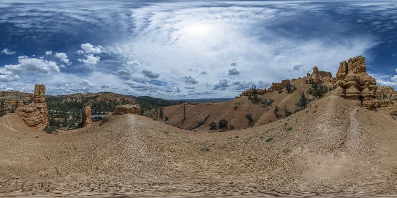 Scenic Road in Utah: Red Rock Landscapes HDRi Maps and Backplates