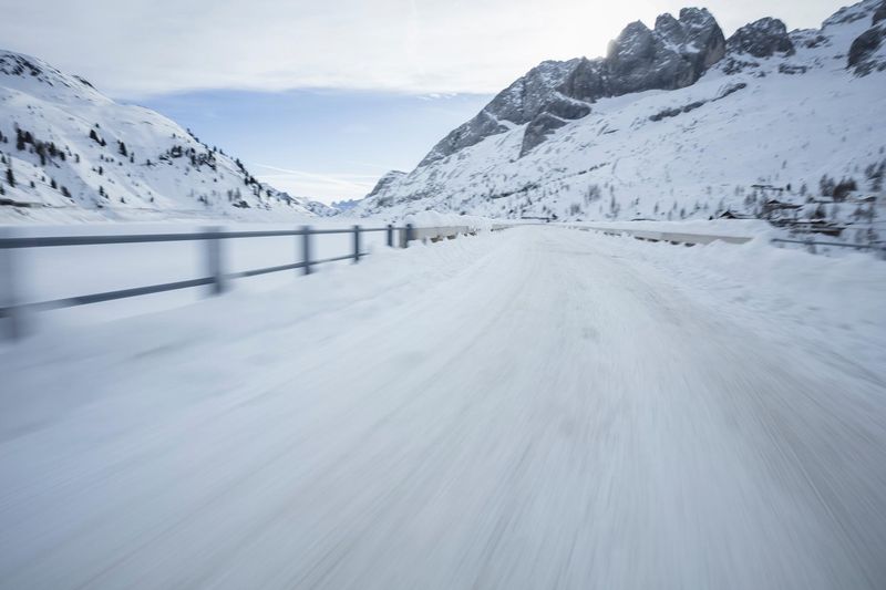 Scenic Winter Drive through German Alps HDRi Maps and Backplates