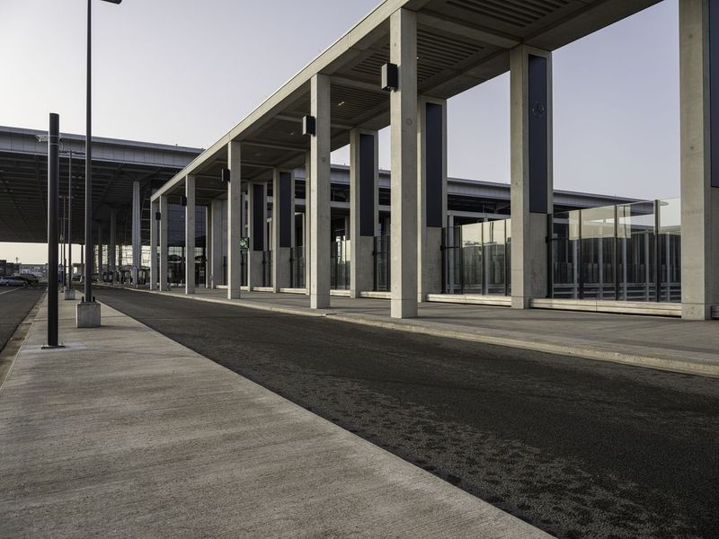 Shaded Road Surface with Asphalt: Urban Design HDRi Maps and Backplates