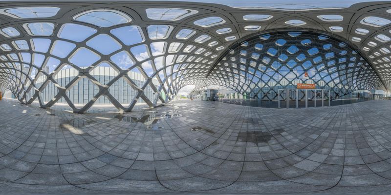 Shenzhen, China: Modern Building with Glass Reflections HDRi Maps and ...