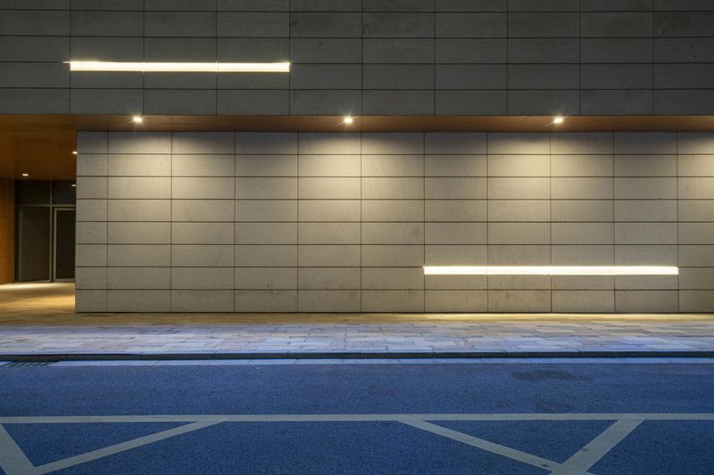 Shenzhen Modern Building with Neon Light Lines - HDRi Maps and Backplates