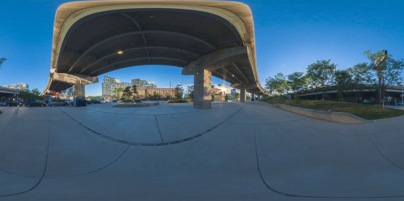 Skate Park Panorama: Architecture in an Urban Setting HDRi Maps and ...