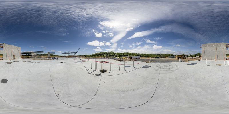 Skateboard Pool with Buildings: Concrete Surface - HDRi Maps and Backplates