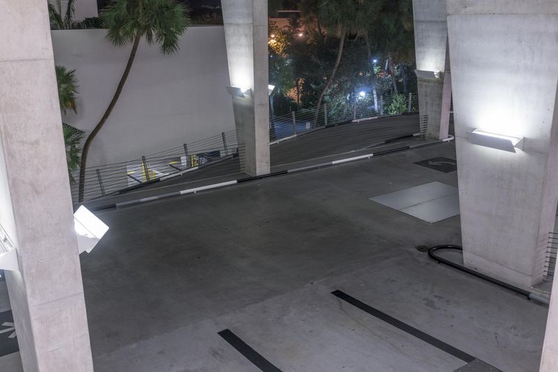 Skateboarder Going Down Ramp at Night in Miami HDRi Maps and Backplates