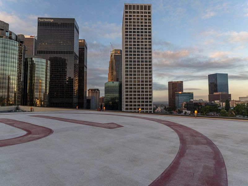 Skateboarding Ramp among City Buildings HDRi Maps and Backplates