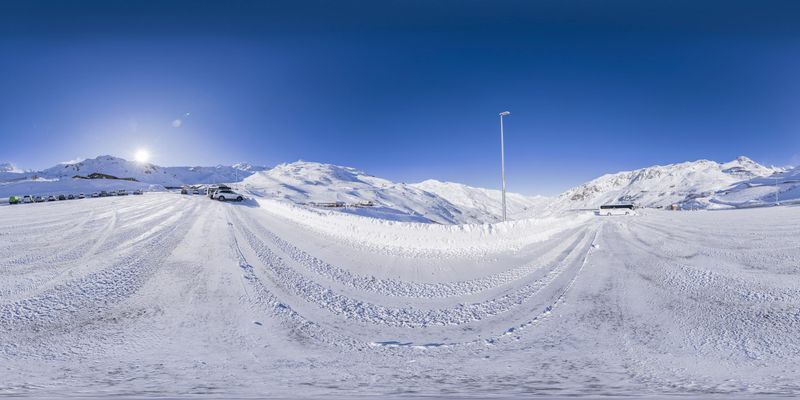 Ski Resort in the French Alps: Snow-Covered Slopes and Stunning Views ...
