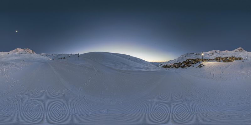 Ski Slope in the French Alps, Europe HDRi Maps and Backplates