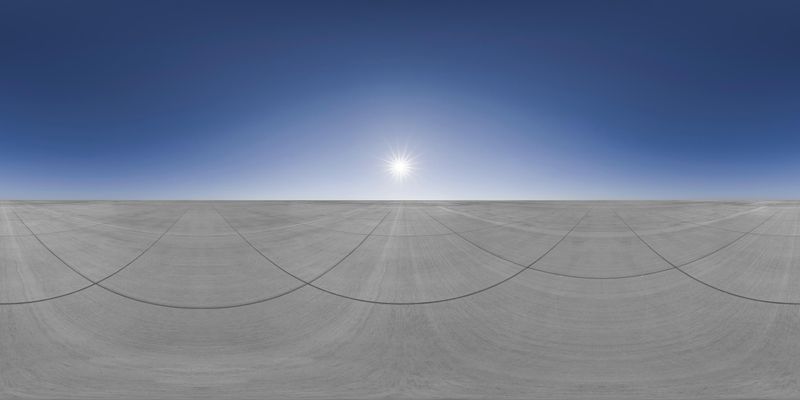 Skier Jumping Across Ice Rink on a Sunny Day HDRi Maps and Backplates