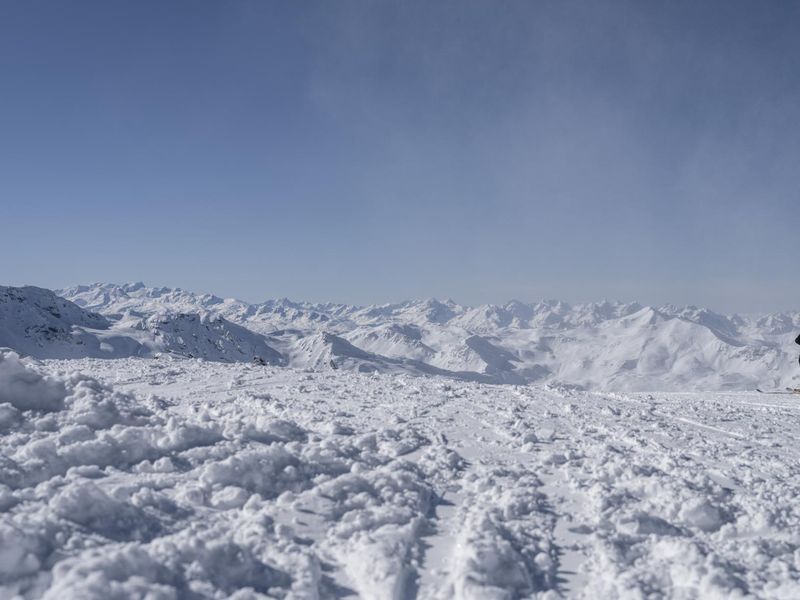 Skiing in the Snowy Alps - Mountain Landscape View HDRi Maps and Backplates
