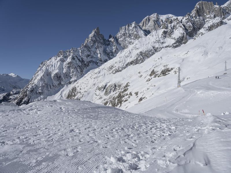 Skiing Tourist Attraction in the French Alps HDRi Maps and Backplates