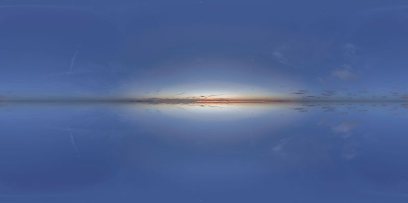Sky Dome at Dawn: An Endless Landscape HDRi Maps and Backplates