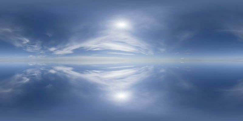 Sky Dome with Mountains and Endless Clouds HDRi Maps and Backplates