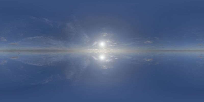 Sky Dome Over Open Space with Clouds HDRi Maps and Backplates