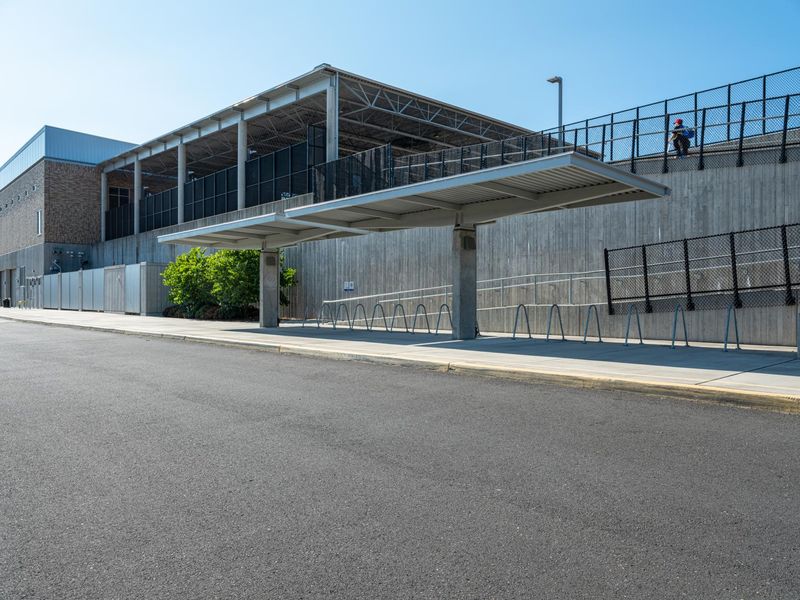 Sleek Concrete Office Building in Urban Landscape HDRi Maps and Backplates