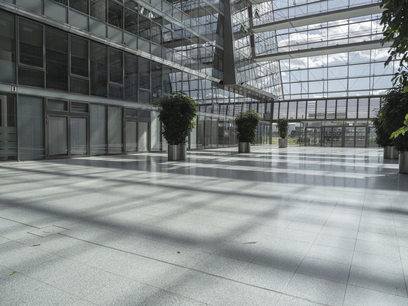 Sleek Design with Glass Walls in Berlin HDRi Maps and Backplates