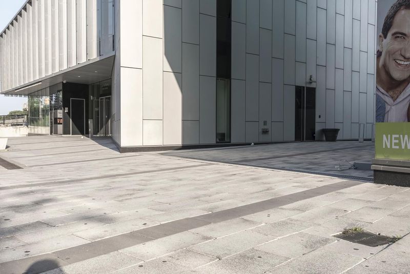 Sleek Facade With Large Windows in an Urban Setting HDRi Maps and ...