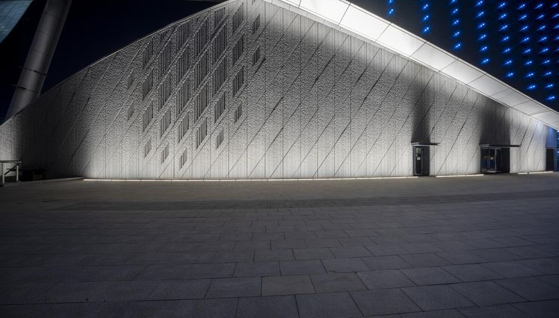 Sleek Facade of Urban Art Design HDRi Maps and Backplates