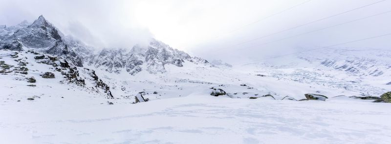 Snow Covered Mountain Side in France HDRi Maps and Backplates