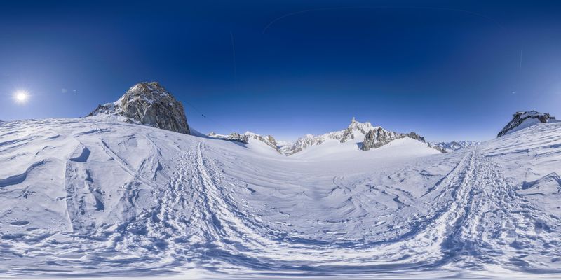 Snow Covered Mountains in the Alps: A Winter Wonderland in Italy HDRi ...