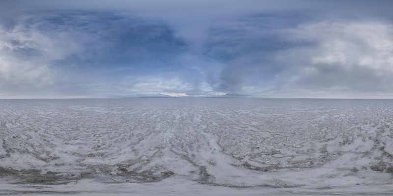 Snow-Covered Plain in Utah: A View to Distant Mountains HDRi Maps and ...