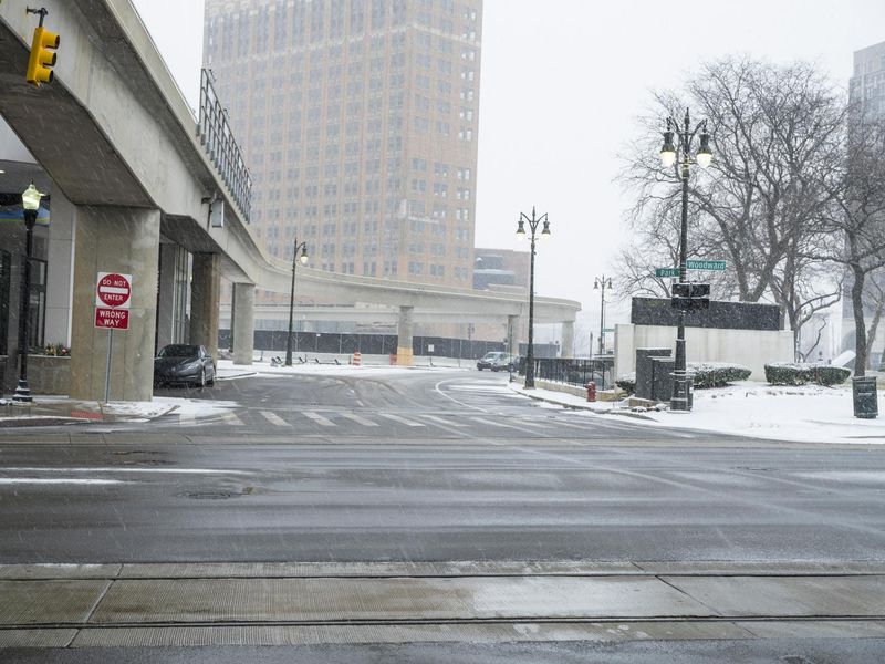 Snow Covered Road in Detroit: A Motor Vehicle Perspective HDRi Maps and ...